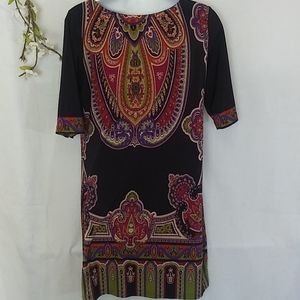 Sandra Darren | Dresses | Sandra Darren Paisley 34 Sleeve Midi Dress 6p ...